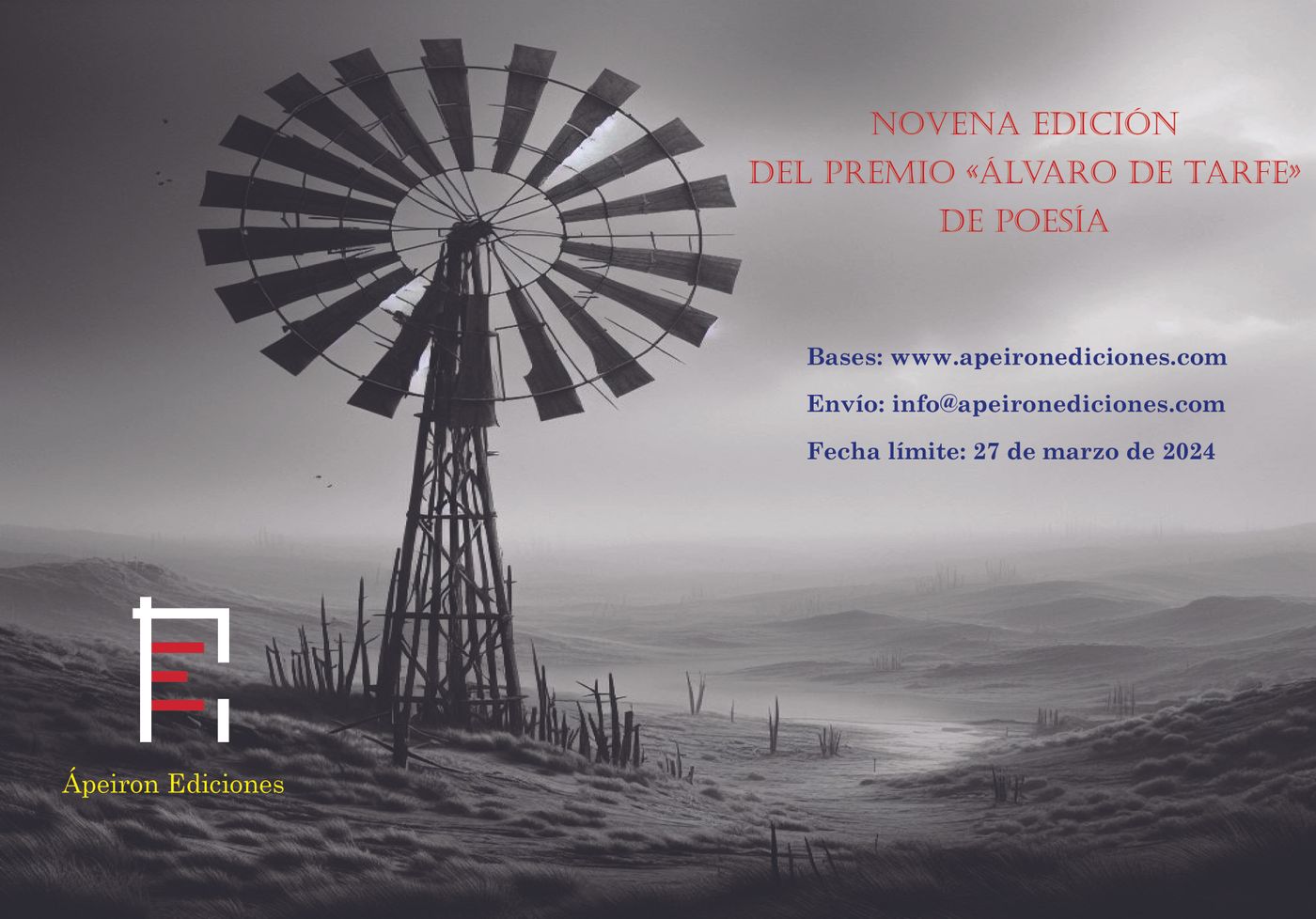 NOVENA EDICIÓN DEL PREMIO «ÁLVARO DE TARFE» DE POESÍA